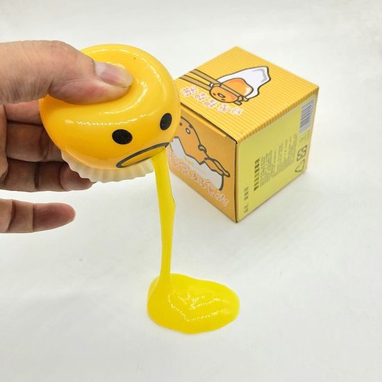Boule de gonflage spongieuse pour enfants,boule jaune souligné,slime ...