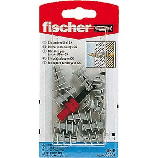 Fischer Chevilles pour placoplâtre GK K Carte SB, 1 x à cheville ...