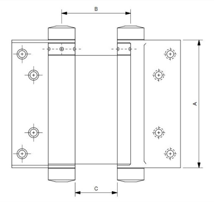 Proquinter sarl - PDA10054 - Paire charniere a Ressort Double Action ...