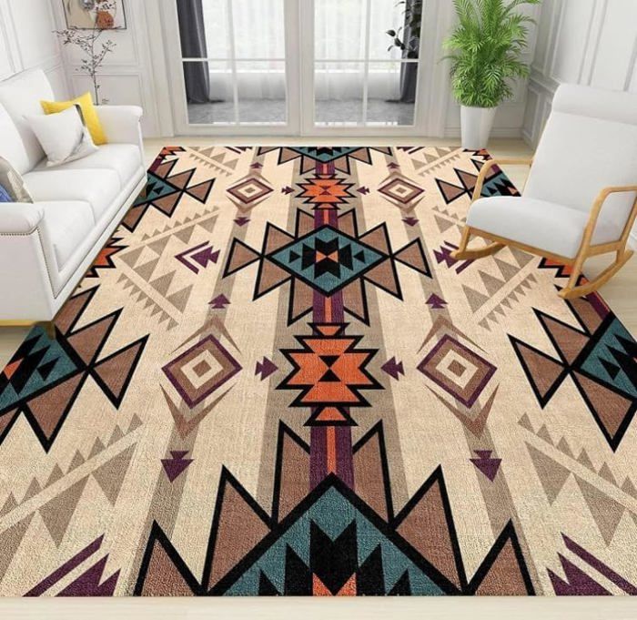 Tapis À Motifs Géométriques Sans Couture Ethnique, Tapis D'Art De Style ...
