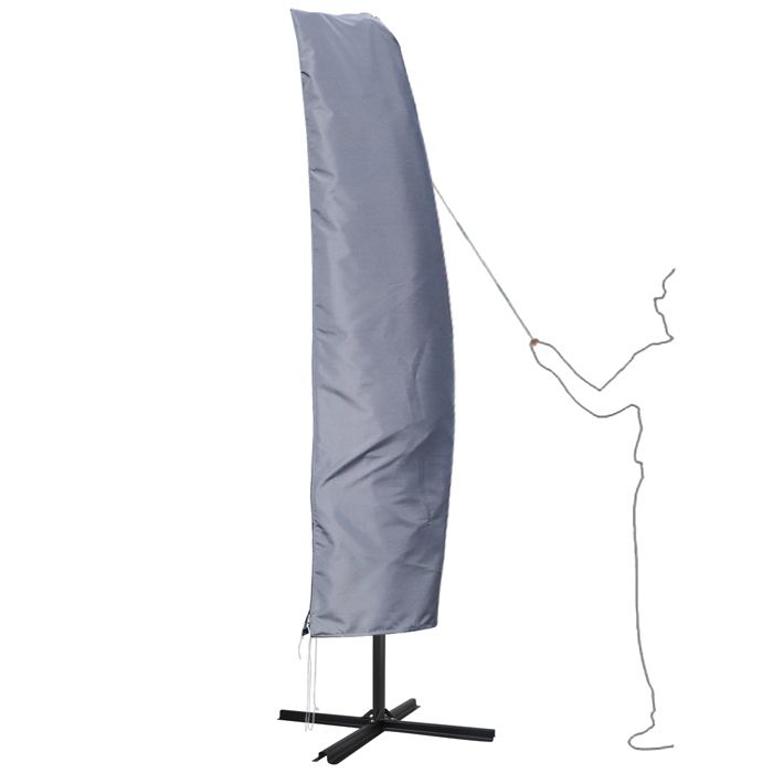 Riossad Housse de Protection pour Parasol 265m avec Tige Télescopique ...