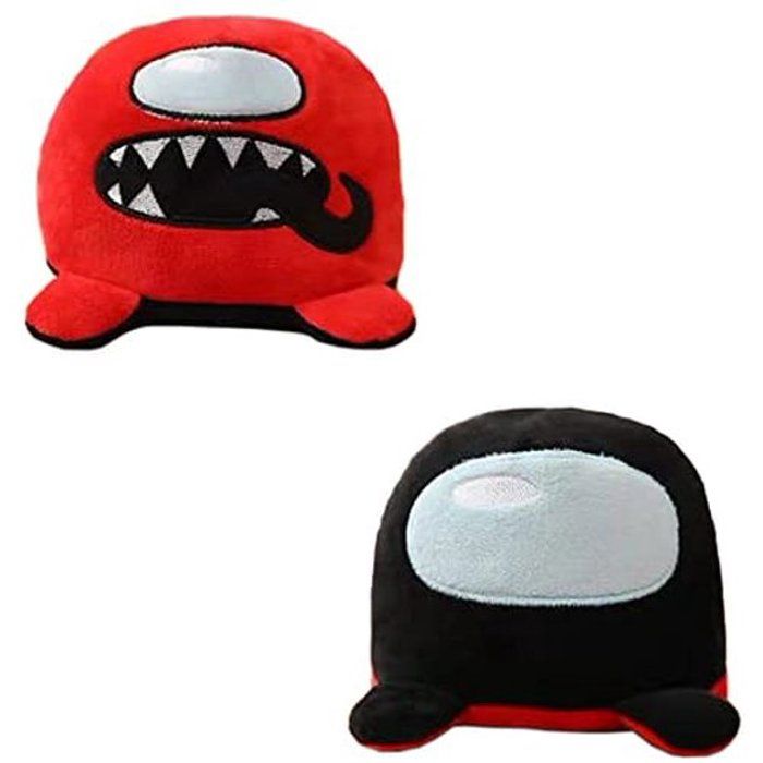 Amongus Space Werewolf Game Poupée En Peluche Double Face Noir Et Rouge ...