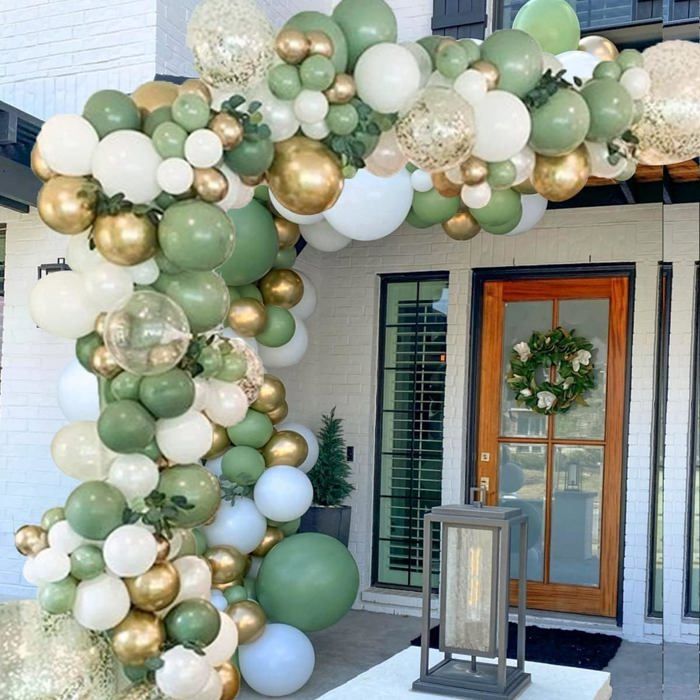 Kit Arche Ballon Vert Et Or - 101Pcs Guirlande Ballons Anniversaire ...