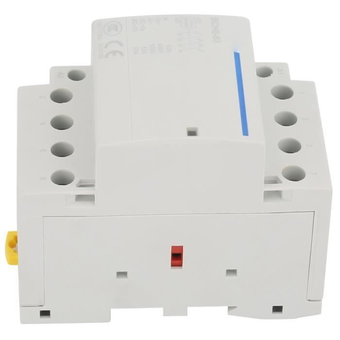 Contacteur Ac Domestique Sur Rail Contacteur Ac Domestique 4P 63A 24V/230V 50/60Hz 4No (230Vac ...