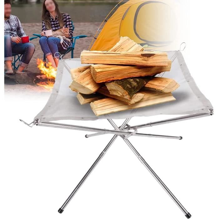 Brasero Portable avec Grillage d'acier Pliable, Brasero Inoxydable ...