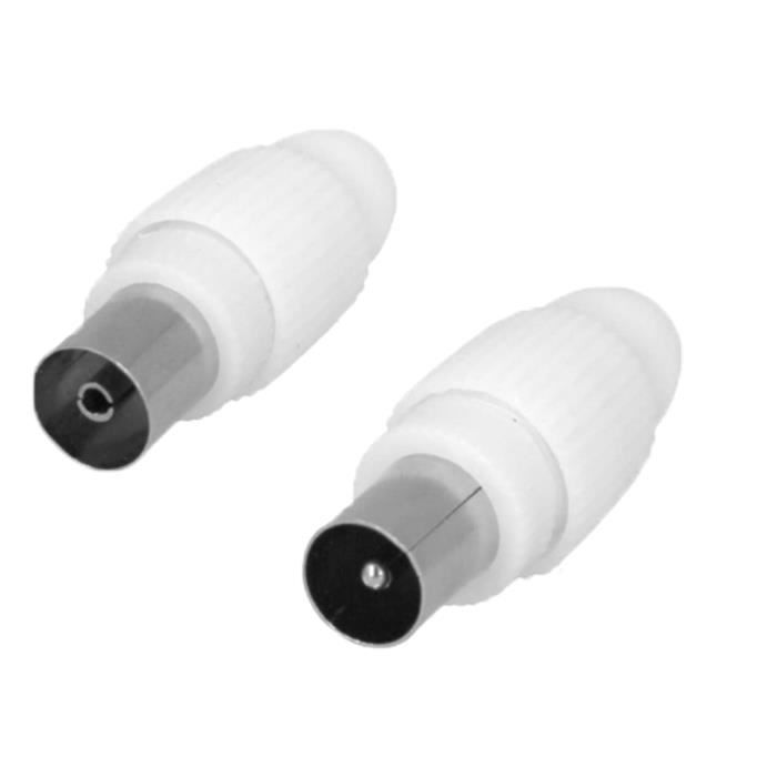 Câbles Coaxiaux - Lot 2 Connecteurs D antenne Tv Connecteur Linéaire ...