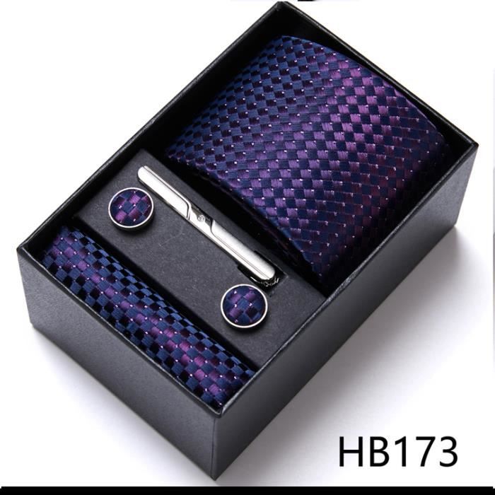 HB173 - Ensemble de boutons de manchette Hanky pour hommes, cravates d ...