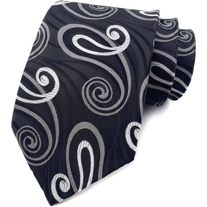 Cravate Rouge Pour Homme - Noir - Motif Cachemire - Rayures Unies ...