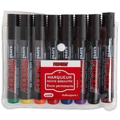 Marqueur - Uni - Prockey - Pointe moyenne biseautée - Couleurs ...