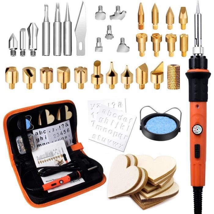 Kit de Pyrogravure, Preciva 45 en 1 Pyrogravure sur Bois 60W ...