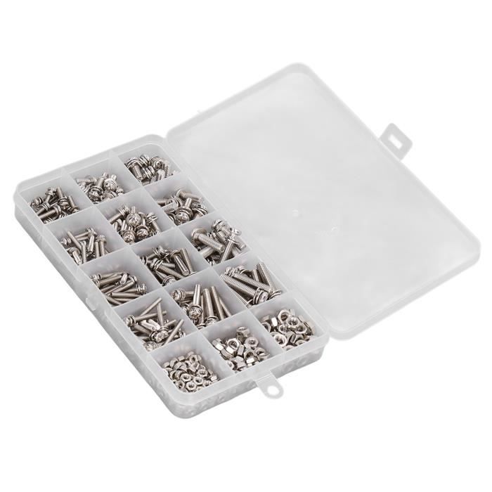 EJ.life jeu d'écrous de boulons 360 pièces ensemble d'écrous à vis en ... EJ.life jeu d'écrous de boulons 360 pièces ensemble d'écrous à vis en ...