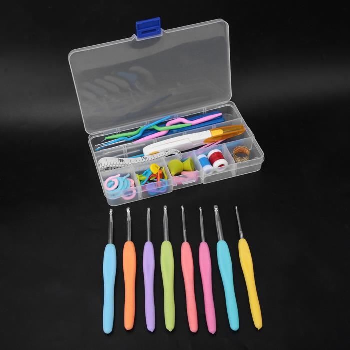 HURRISE Crochet Crochet Set Handmake Poignée souple ABS Crochet ...
