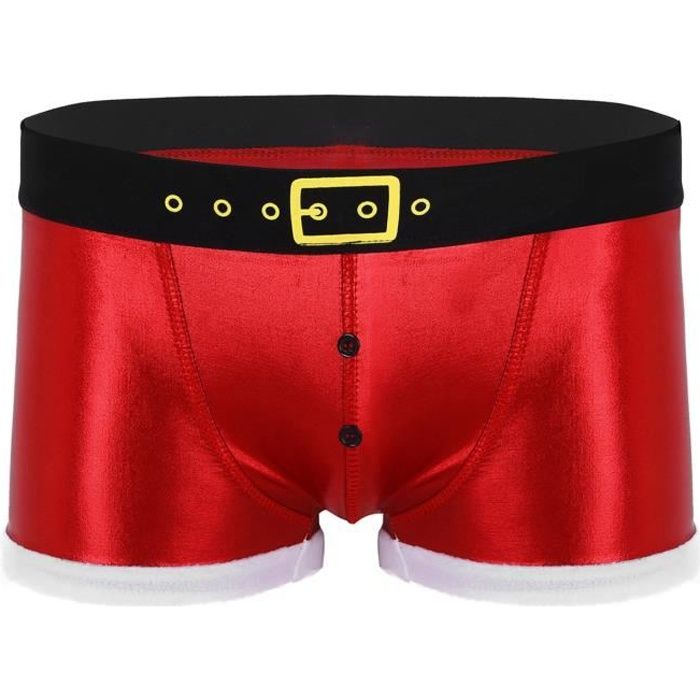 Iixpin Boxer Noël Homme Sexy Lingerie Noël Caleçon Brillant Costume ...
