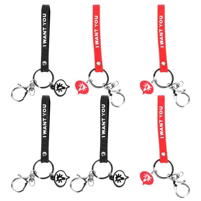 6pcs Téléphone Lanière Keychain Lanyard Silicone Sac de décoration ...