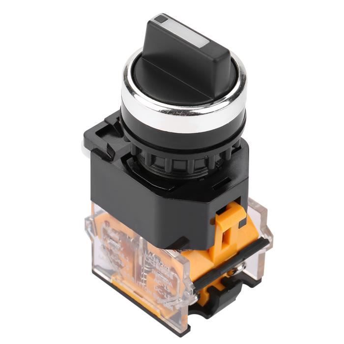 Qiilu commutateur rotatif 3 positions 3 Position 2NO Maintenu Sélecteur ...