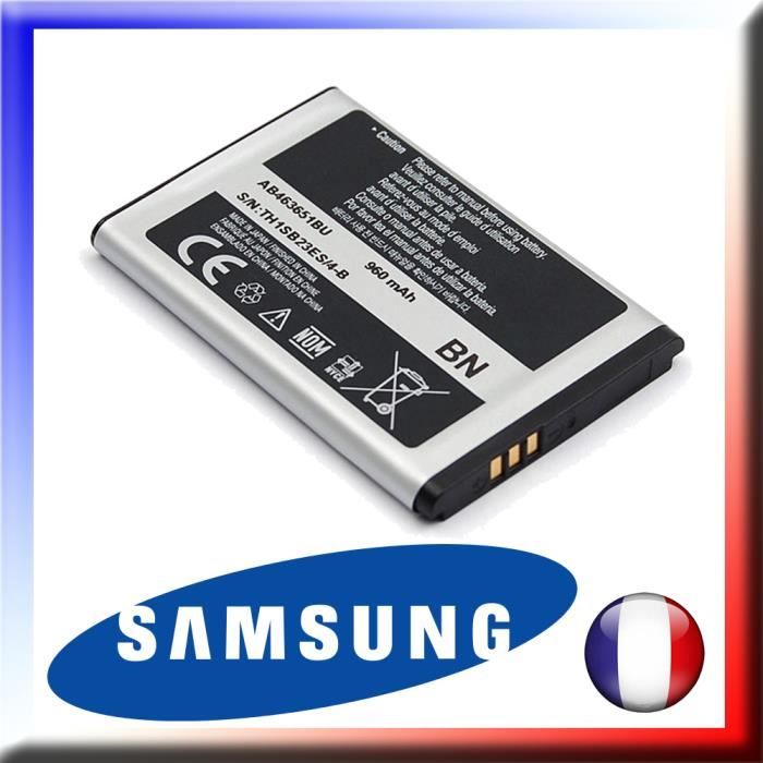 Batterie Originale AB463651BU pour SAMSUNG GT-B3410 - 3,7v / Li-ion ...