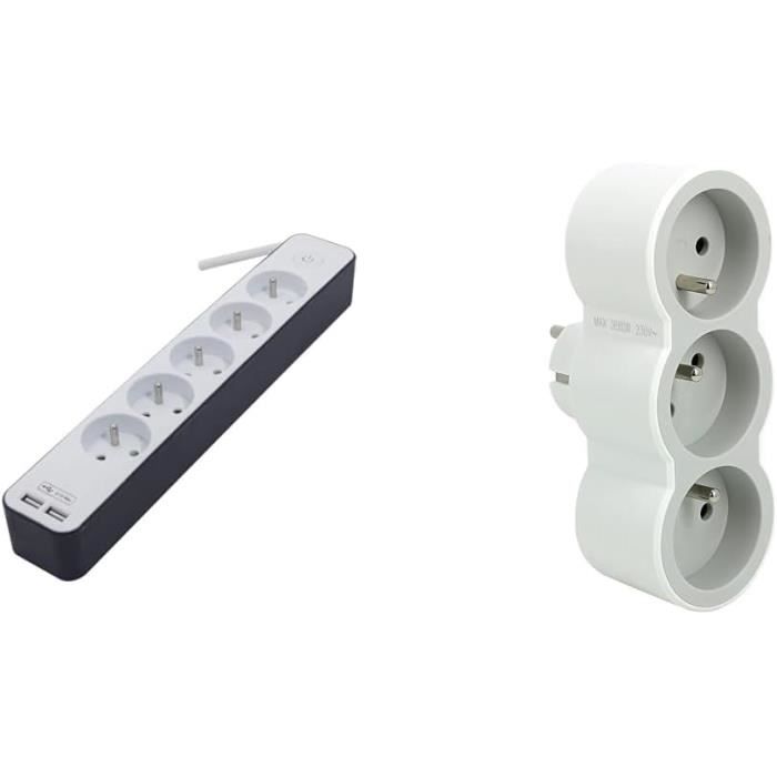 Bloc Multiprise 5X16A Avec Usb - 1,5M - Blanc-Gris & Legrand Fiche ...