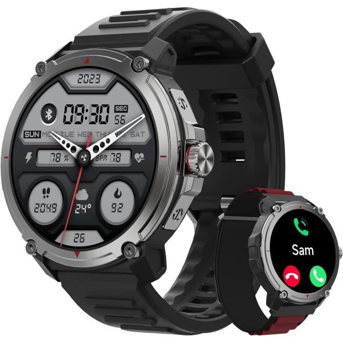 Robuste Montre Connectée Homme Avec Alexa, Appel, 46Mm Hd Smartwatch ...