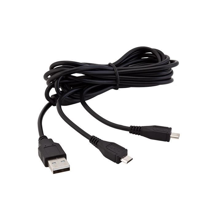Cable de charge 2 manettes PS4 Under Control - Cdiscount Informatique