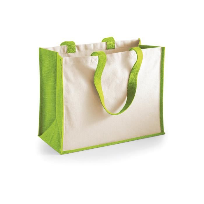 Sac cabas classique jute Westford Mill - apple green - TU - Cdiscount ...