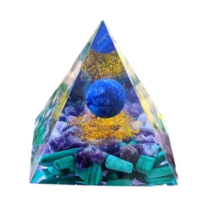 OBJET DECORATIF,6--Pyramide Orgonite'arbre de vie, cristaux de guérison ...