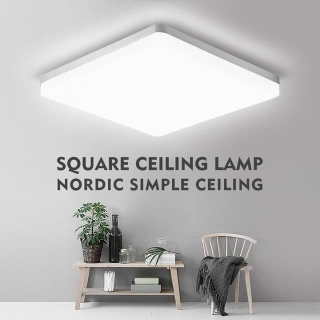 PLAFONNIER,TYPE B Square-48W-Cold White--Plafonnier Led carré ou rond ...