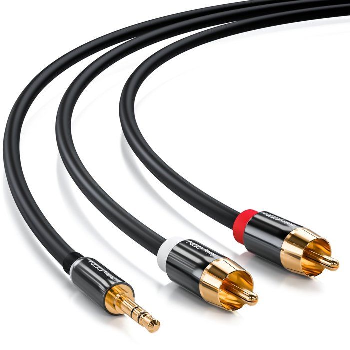 1,5m Câble Jack Cinch 3,5mm Jack vers Cinch RCA Stéréo Câble Audio 1x ...