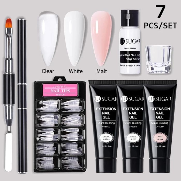 15ml Extension ongles Gel ensemble complet Kit de manucure cristal ...