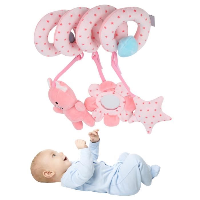 Drfeify Jouet Suspension Poussette Bébé Peluche Activité Porcinet rose ...