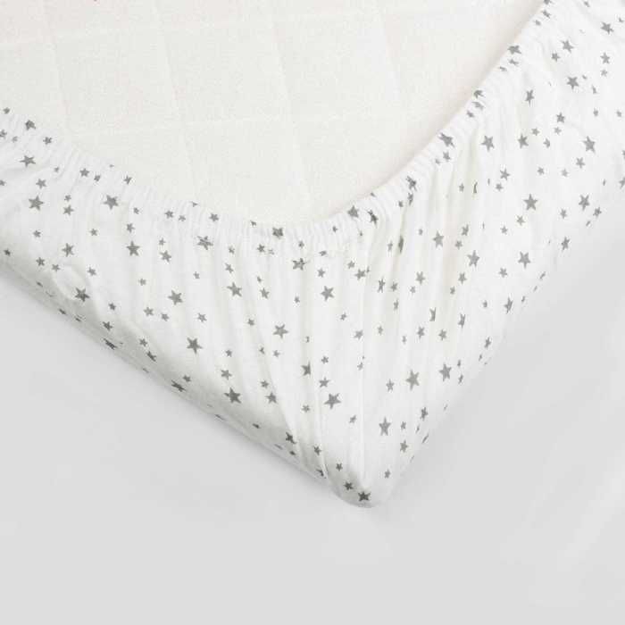 Drap housse bébé TROIS KILOS SEPT - 60x120 cm - motif étoiles en jersey ...