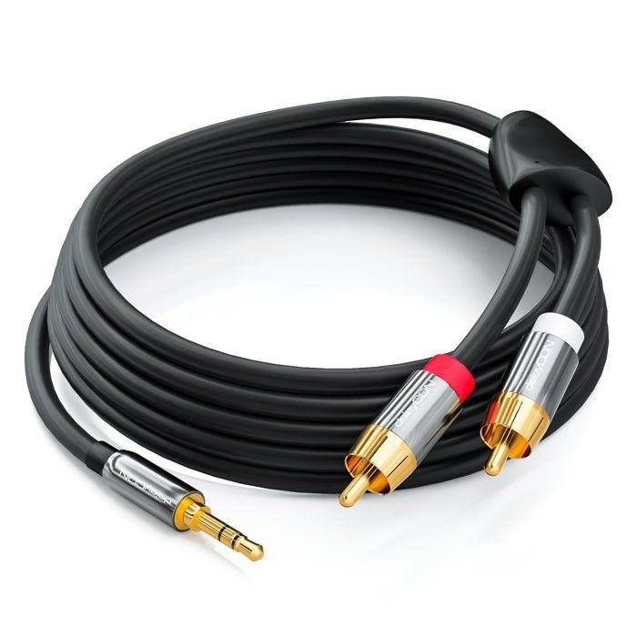 1,5m Câble Jack Cinch 3,5mm Jack vers Cinch RCA Stéréo Câble Audio 1x ...