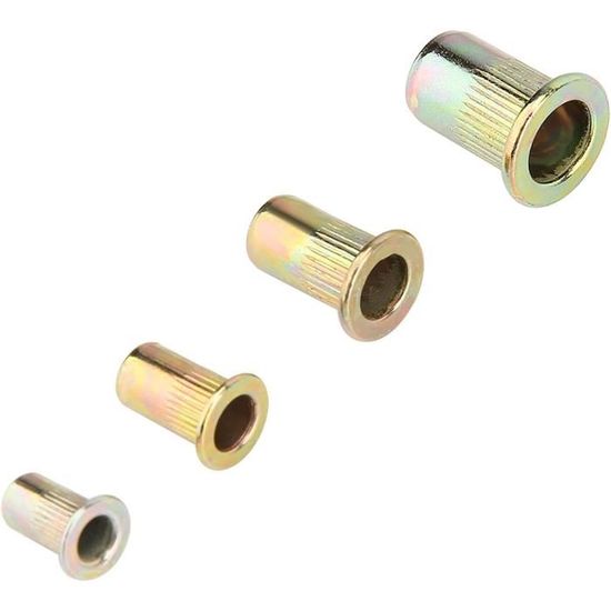 Kit de 200 écrous à rivets M3-M4-M5-M6, écrou à sertir à bride en acier ...