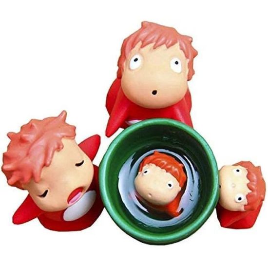 4pcs Miniature Ponyo Figure Toys Studio Mignon Ghibli Miyazaki Ponyo ...