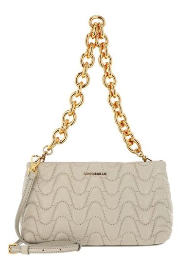COCCINELLE Sac à épaule bandoulière beige en cuir pour femme - Ophelie ...