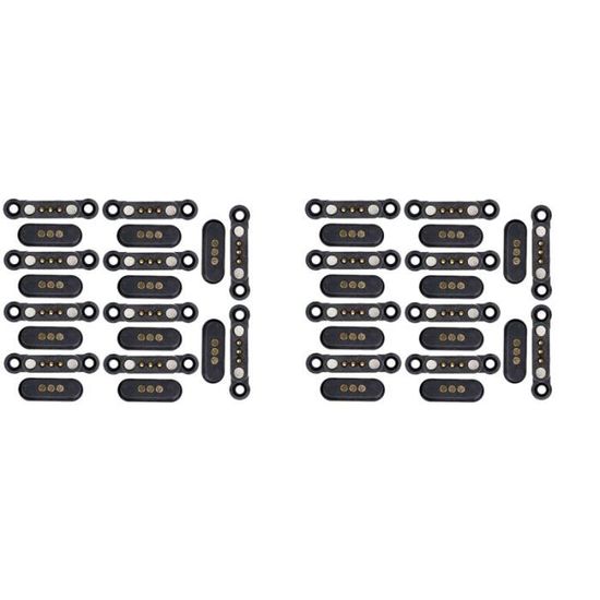 20 Paires à Ressort Magnétique Pogo Pin Connecteur 3 Postes Aimants Pas ...