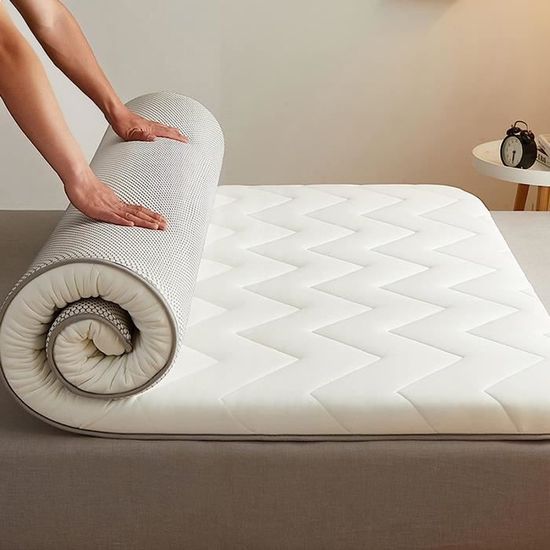 TRYNIS Matelas de Futon, Matelas Pliable 2 Places-Tatami, Futon Japonais Tatami Doux Matelass ...