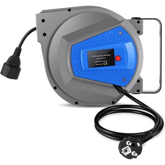 Enrouleur electrique 15m+1m dévidoir de câble automatique, enrouleur de ...
