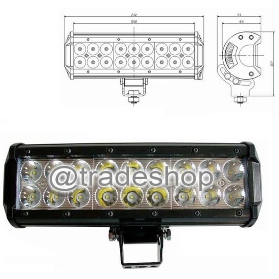 Faro Luce Led Barra D 72 120 240w Inclinabili Supporti 12v Suv Auto ...