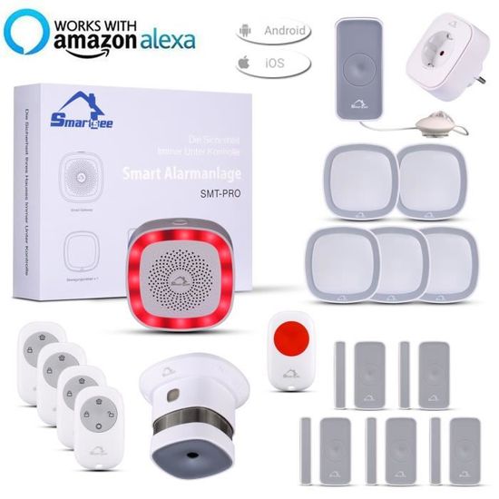 Yorbay Kit alarme maison contrôle par application, travail avec Amazon ...