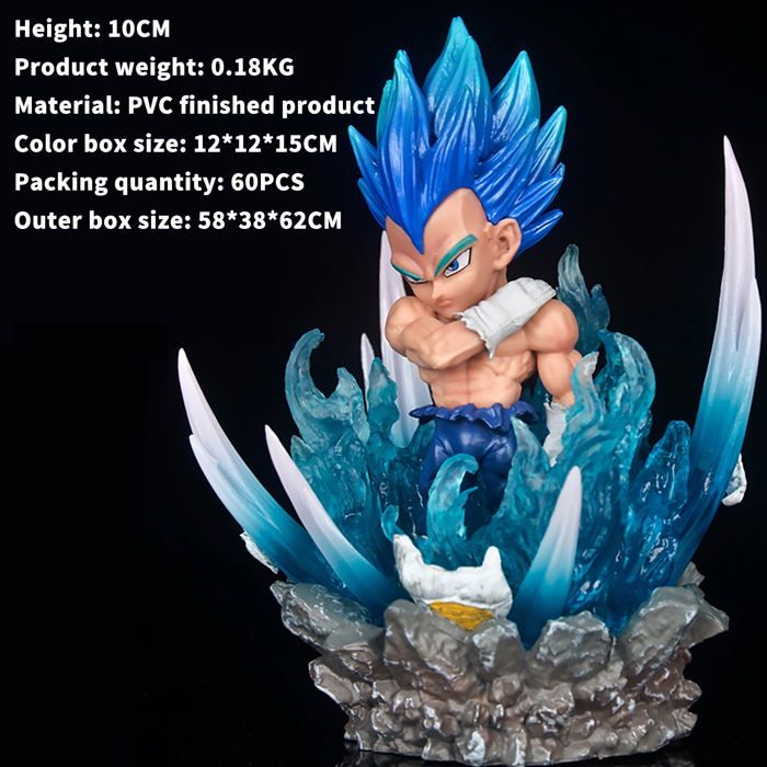 DBZ Action Figure Vegeta Figure Statues Figurine GK Super Saiyan Blue ...