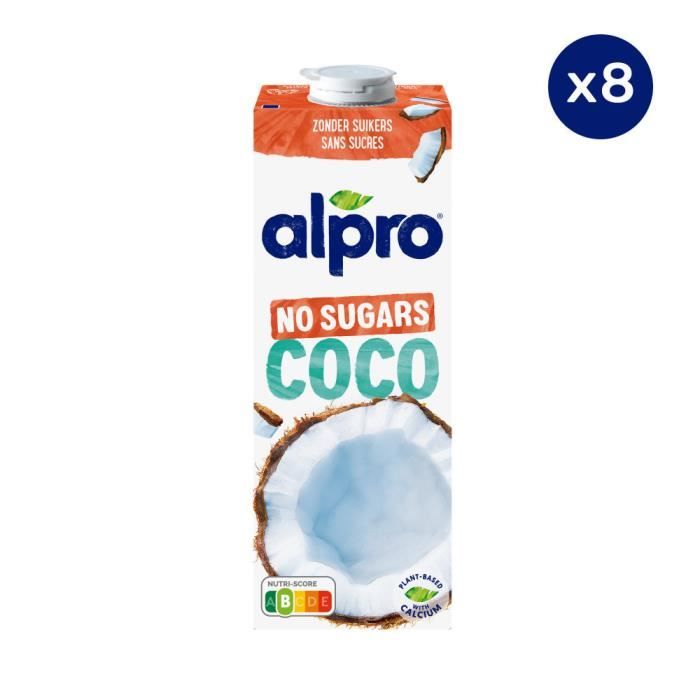8 x 1L - Alpro - Boisson Végétale - Lait de coco sans sucres ...