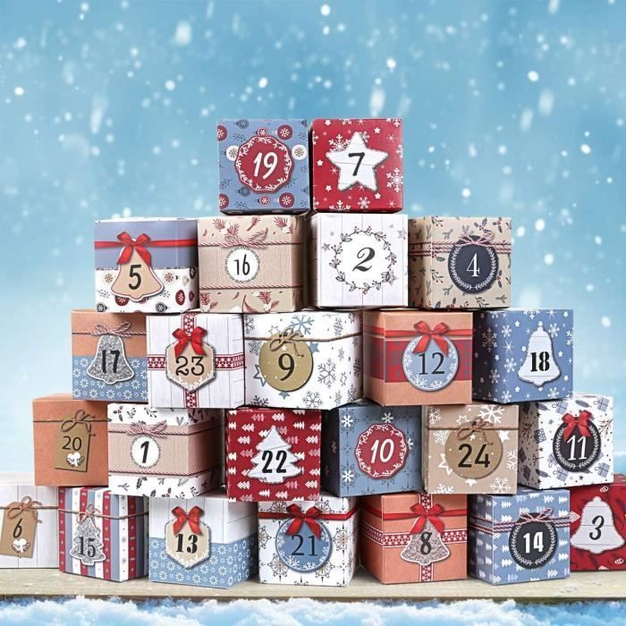 Calendrier de l'avent à Remplir Soi Meme Calendrier de l'avent 24 ...