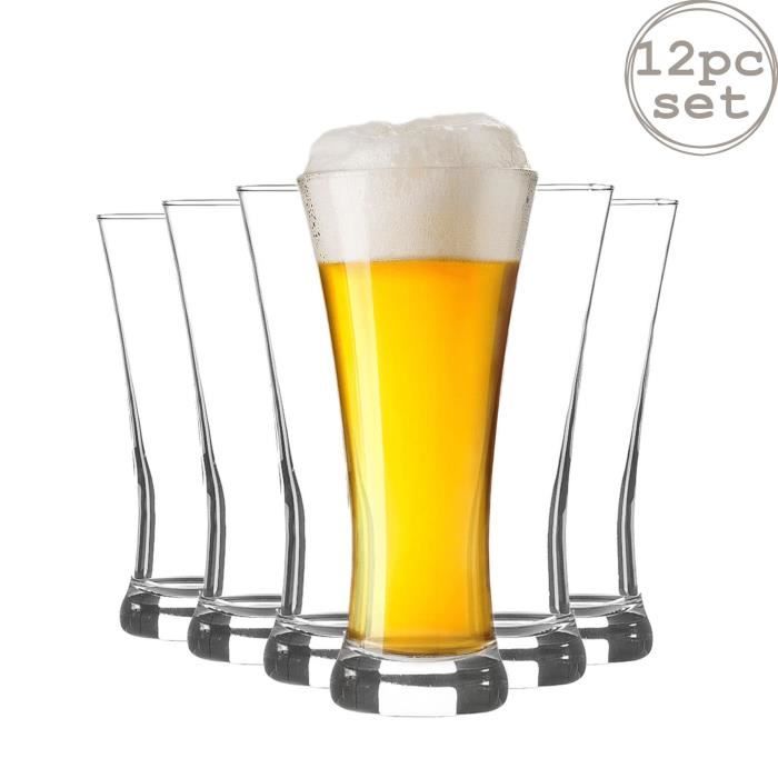 12x Pilsner 380ml Verres à Bière Classiques - Tulipe Pub Bière ...