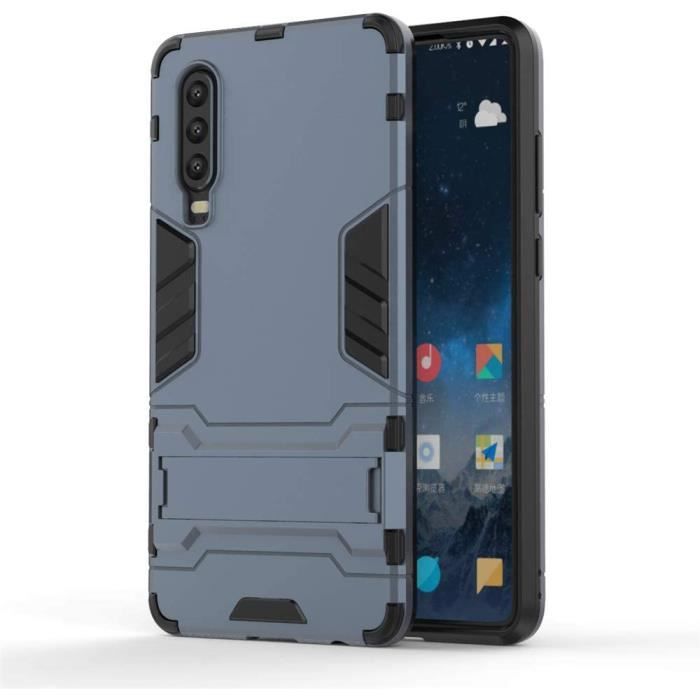Coque Huawei P30 2 en 1 Armour Hybrides Double Couche Armure Defender ...