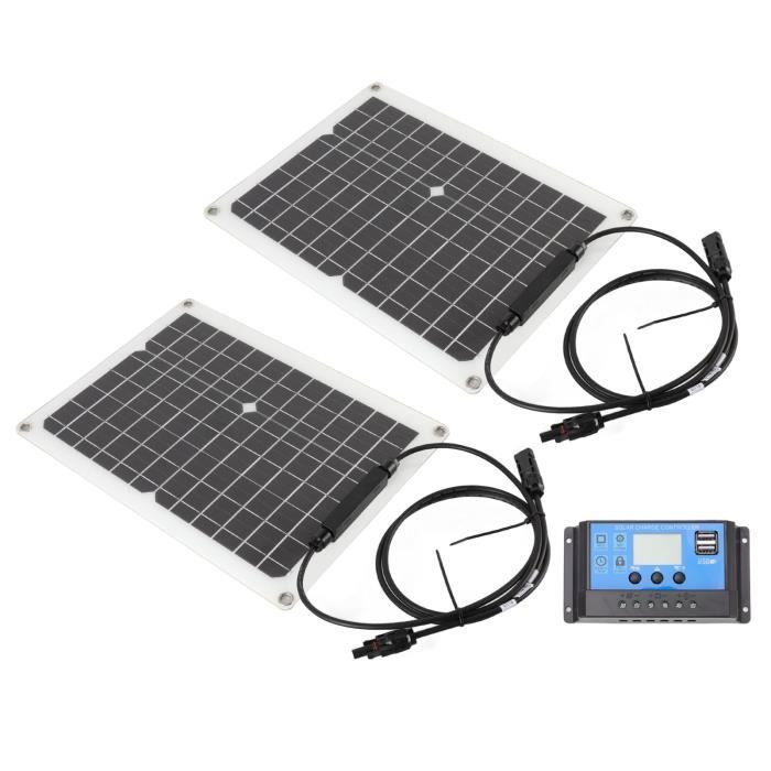 Kit de panneau solaire 2 pièces panneau de Charge solaire en silicium monocristallin 50W avec ...