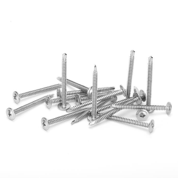 Vis autotaraudeuse - DIOCHE - M4.2x45mm - Acier inoxydable - Résistance à l'usure - Lot de 5 ...