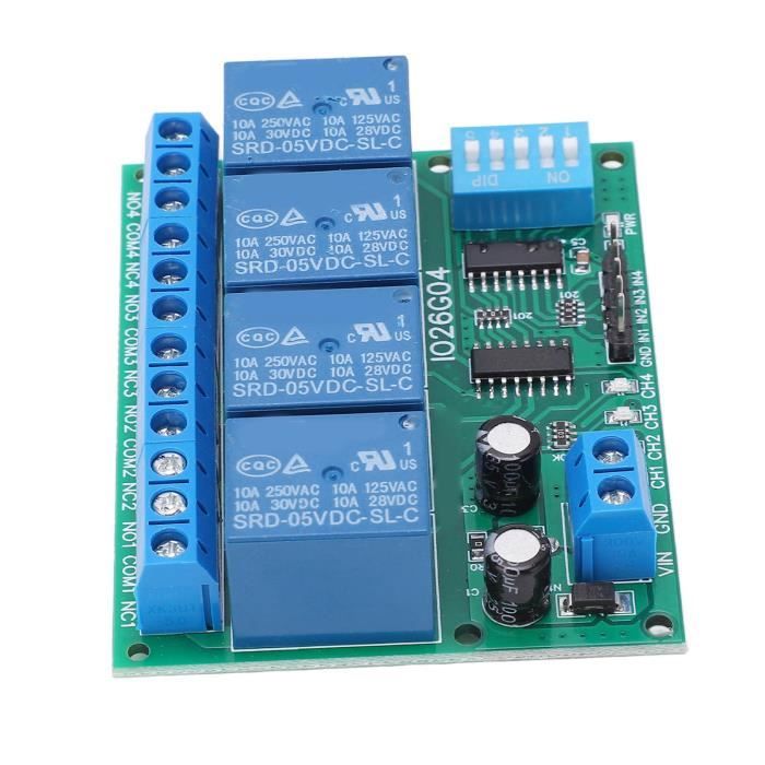 EJ.life carte de relais Module de relais DIP 4 canaux Control Board ...