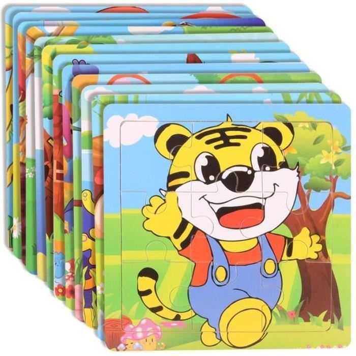 KISS-Puzzle en Bois Enfant 12 pièces de puzzle pour enfants 3 4 5 6 ans ...