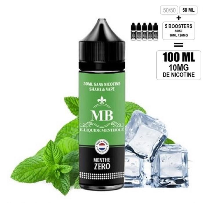 ELIQUIDE 100ML - 10MG de nicotine - MARQUE MB - AROME MENTHE ZERO - Cdiscount Au quotidien