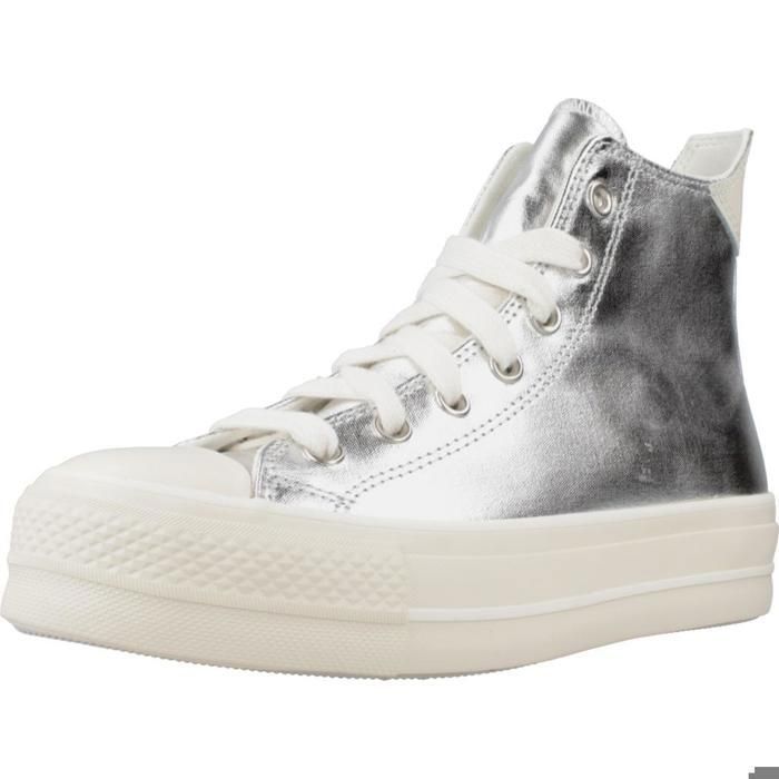 CONVERSE CHUCK TAYLOR ALL STAR LIFT PLATFORM METALLIC Argent Argent ...